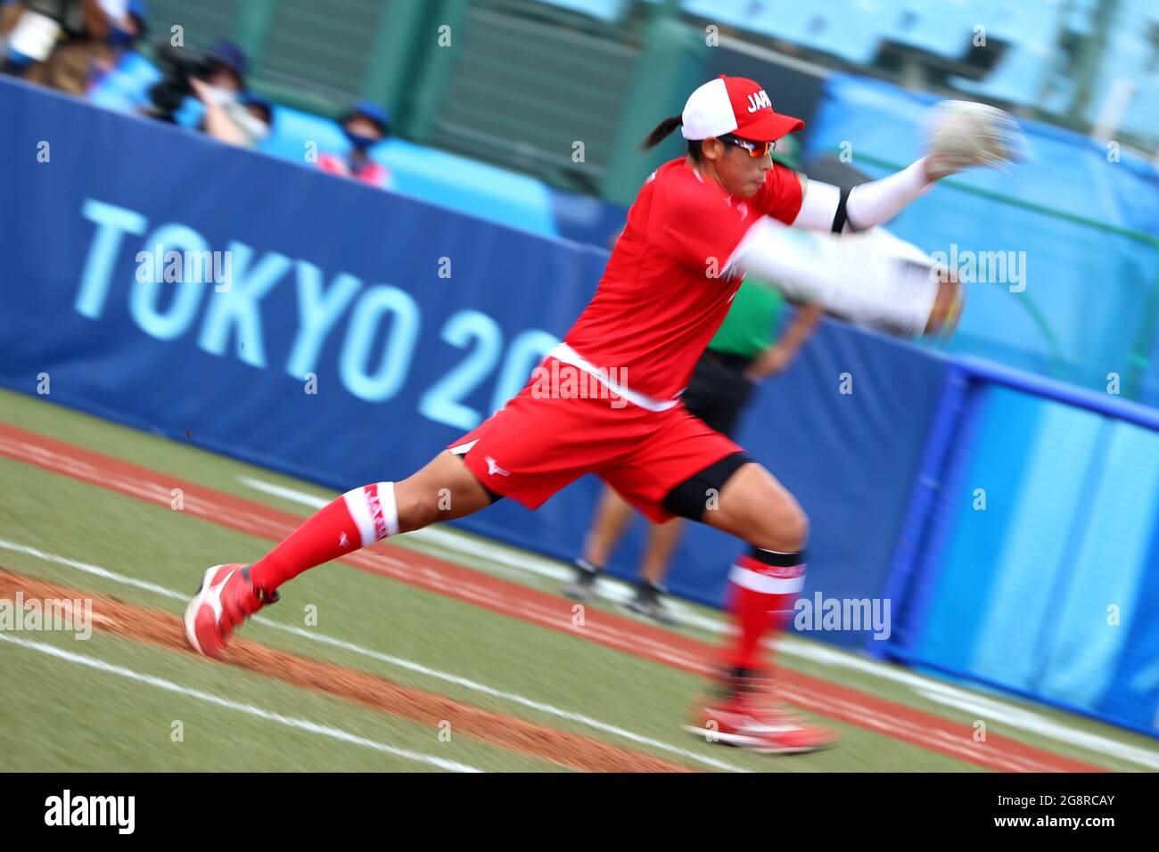 Fukushima, Japan. 22nd July, 2021. Yukiko Ueno (JPN) Softball : Opening Round match between ...