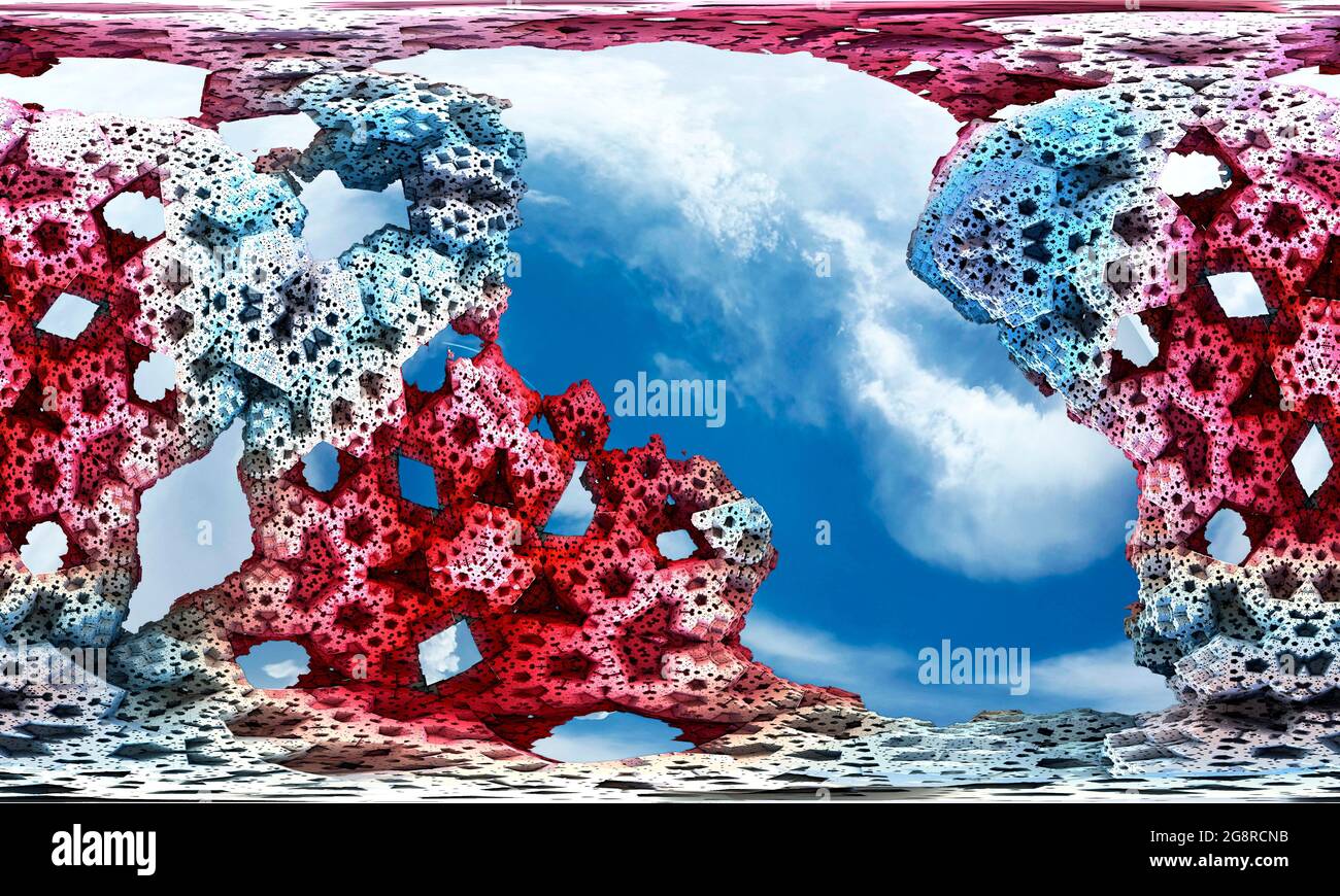 Abstract fractal atmospheric architecture geometric 3d rendering. Jpeg ...