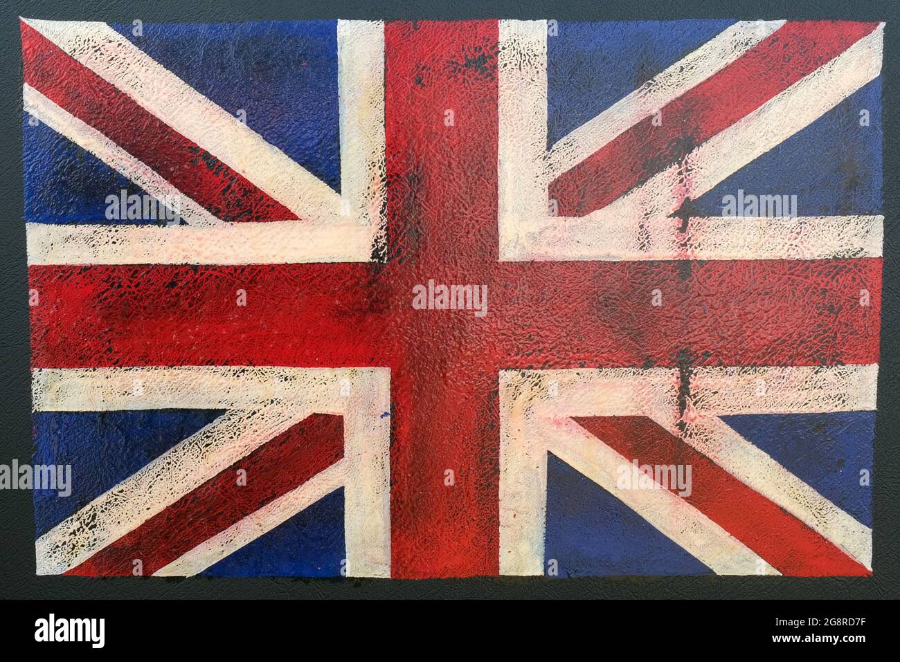 July y2021 - Union flag with grunge wear on the side of a race car at ...
