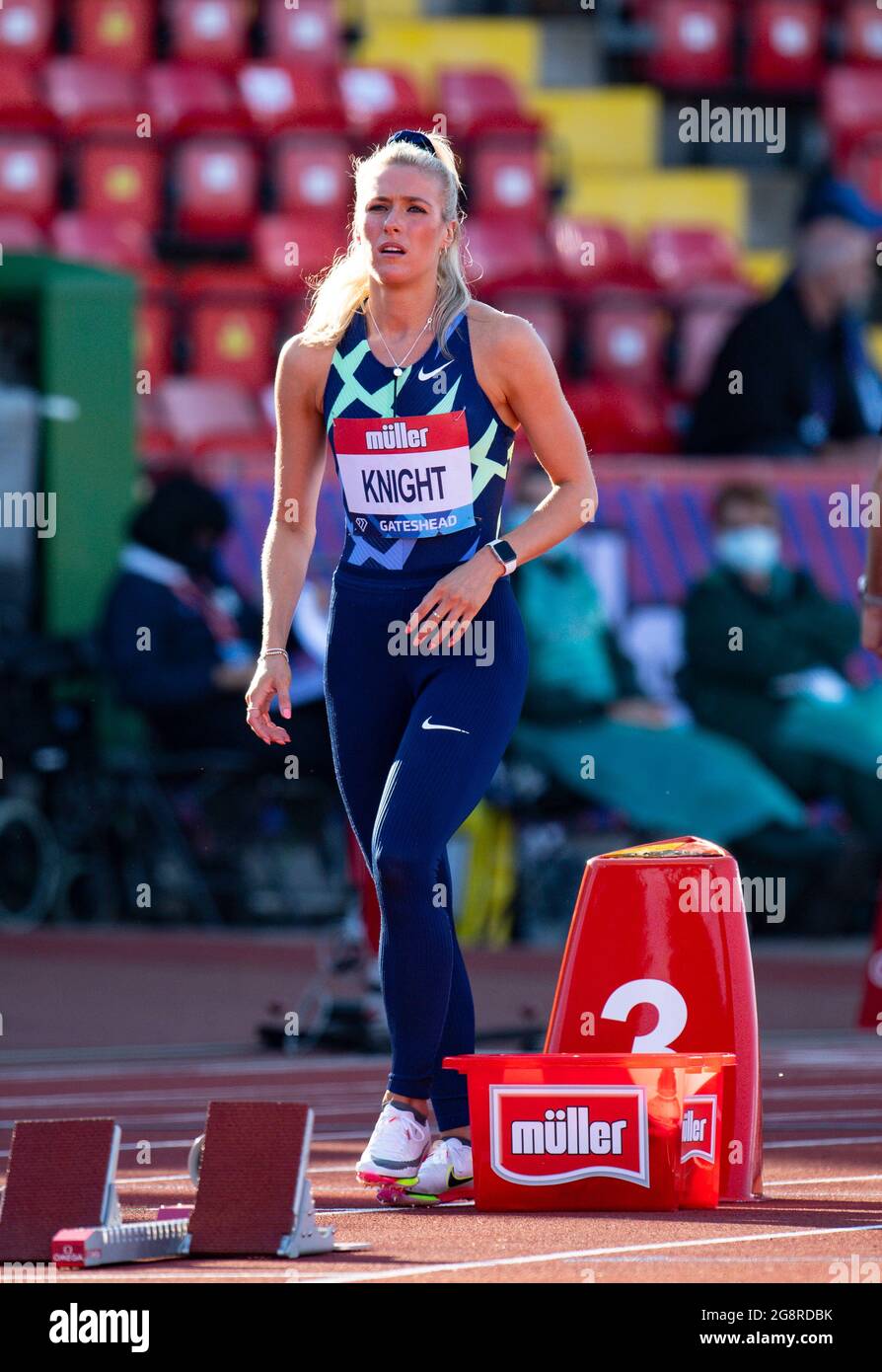 GATESHEAD, ENGLAND - JULY 13: Jessie Knight competing in the 400m ...