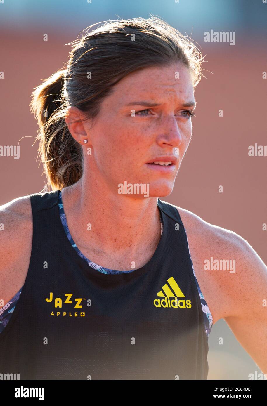 GATESHEAD, ENGLAND - JULY 13: Lea Sprunger competing in the 400m ...