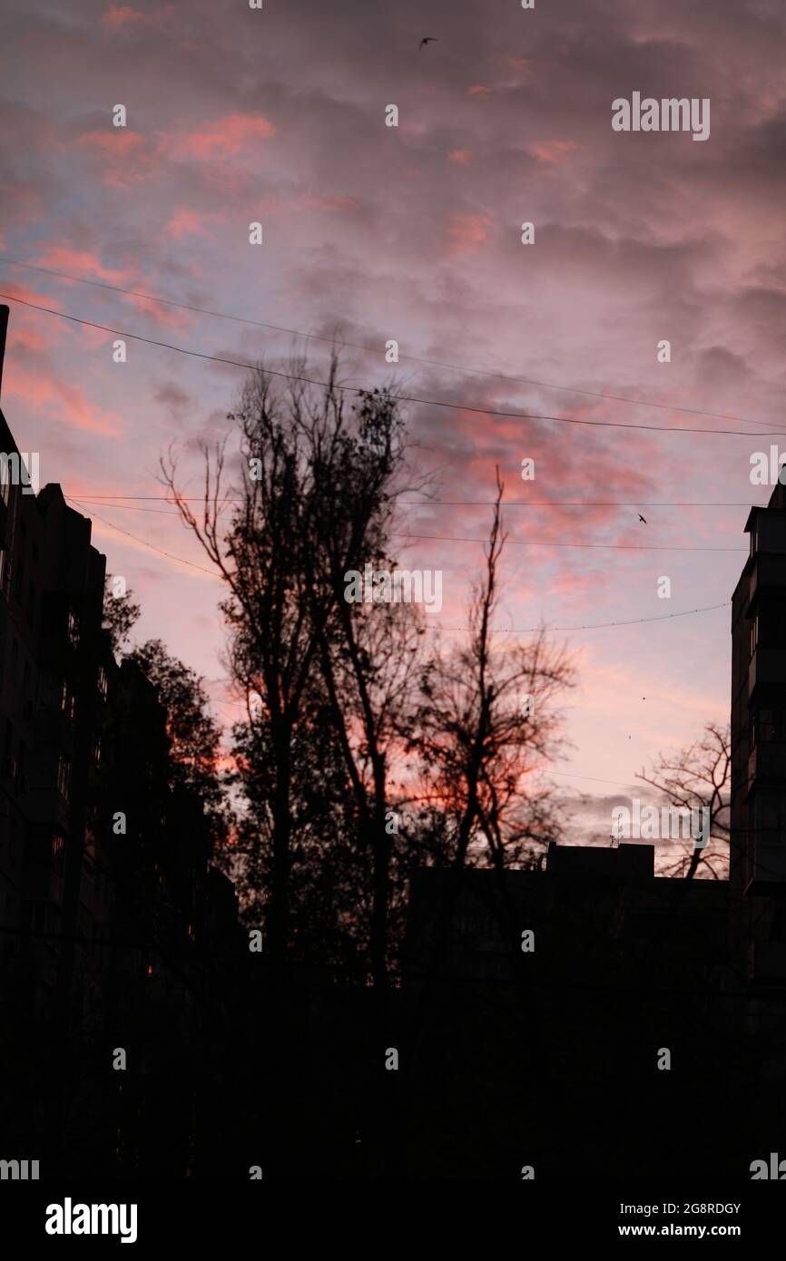 A street sign in front of a sunset Stock Photo - Alamy