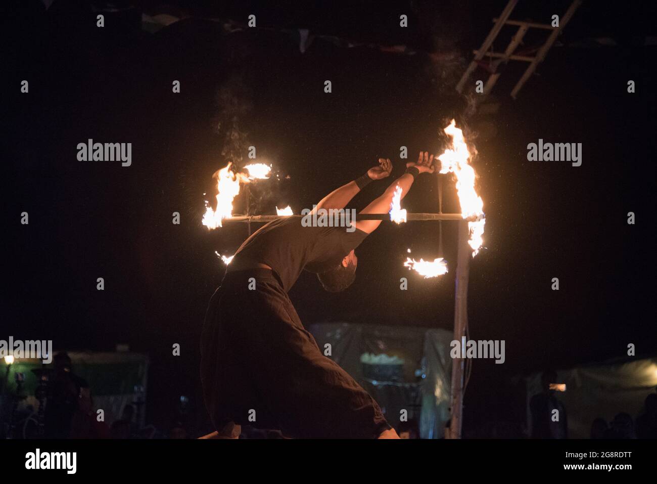 Fire show performance on stage hi-res stock photography and images - Alamy