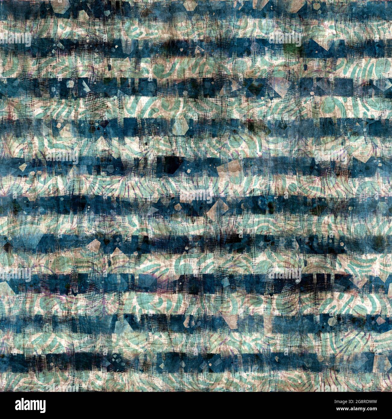 Seamless elegant mixed media pattern in navy, blue, pink, and cream ...