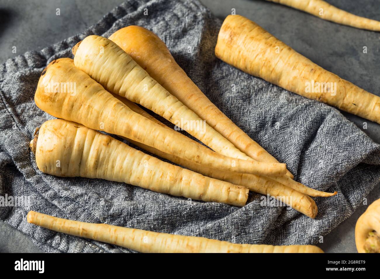 Raw White Organic Parsnips in a Bunch Stock Photo - Alamy