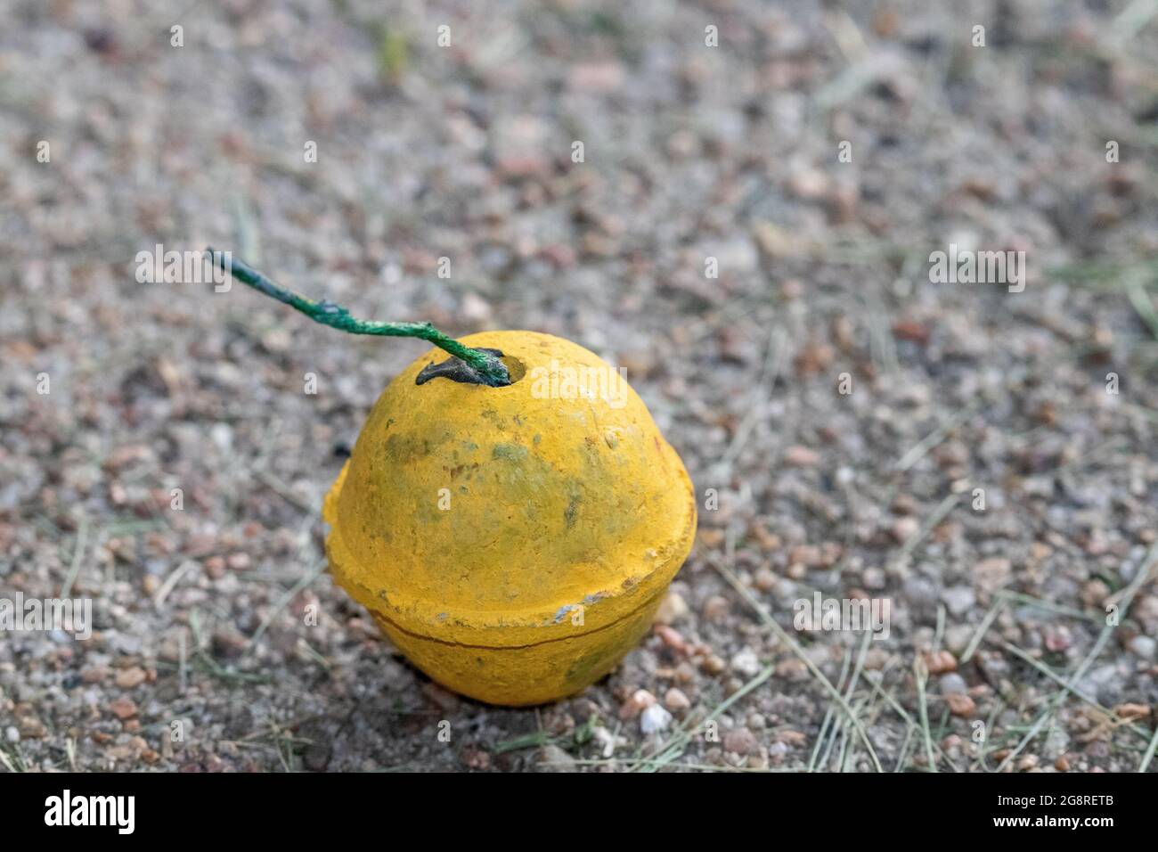 Vibrant colorful display of yellow smoke bombs celebrating independence ...
