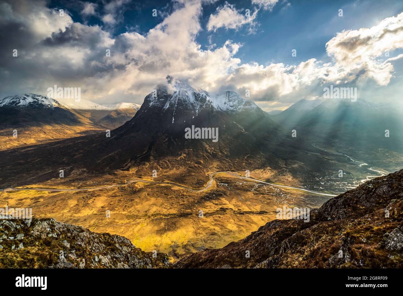 beautiful photograph in colo of some beautiful mountains Stock Photo ...