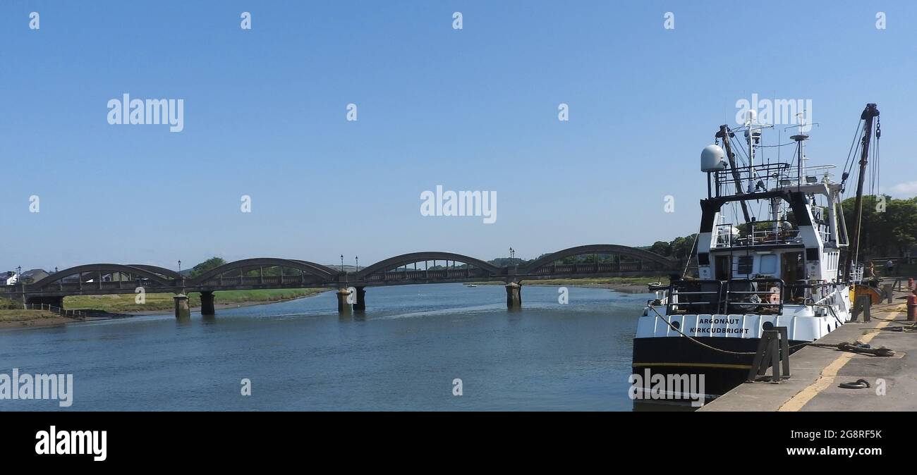 The Scottish fishing boat ARGONAUT of Kirkcudbright in its home port ...