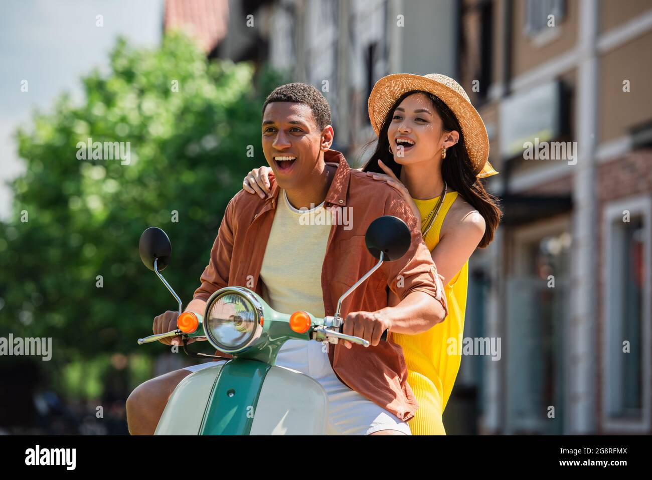 Multiethnic couple on street hi-res stock photography and images - Alamy