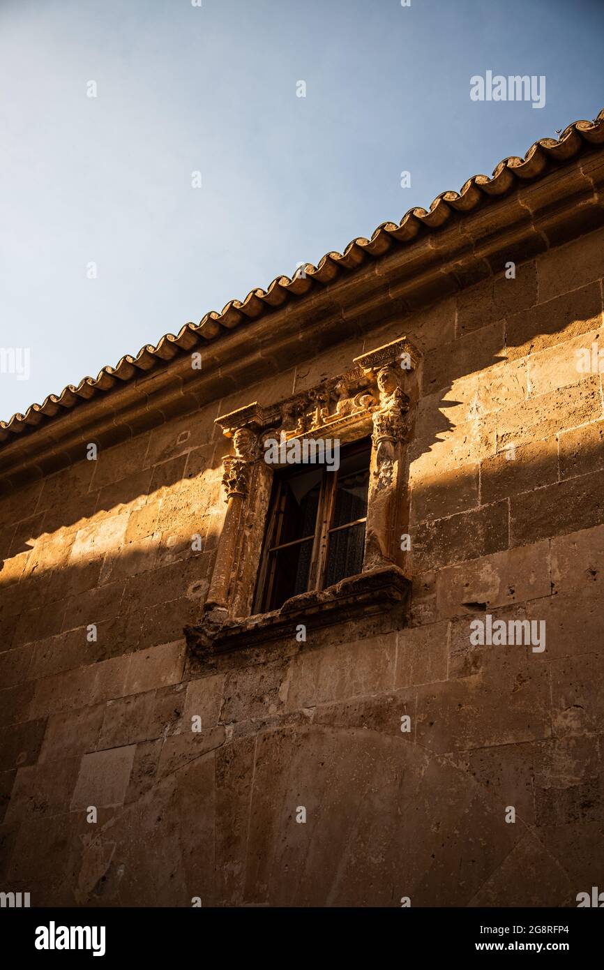 Classic window of stone Stock Photo - Alamy