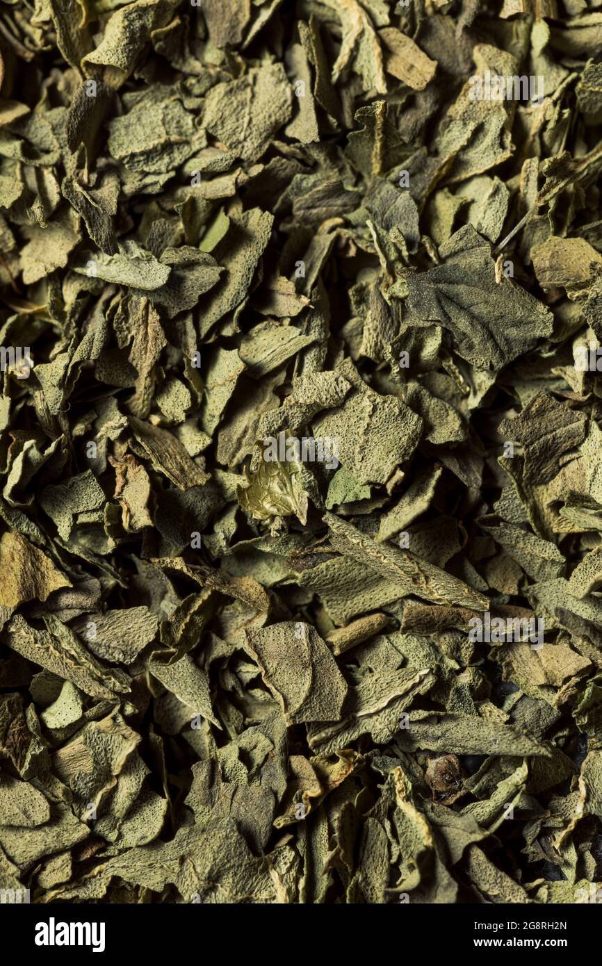 Healthy Organic Dried Basil Spice in a Bowl Stock Photo - Alamy