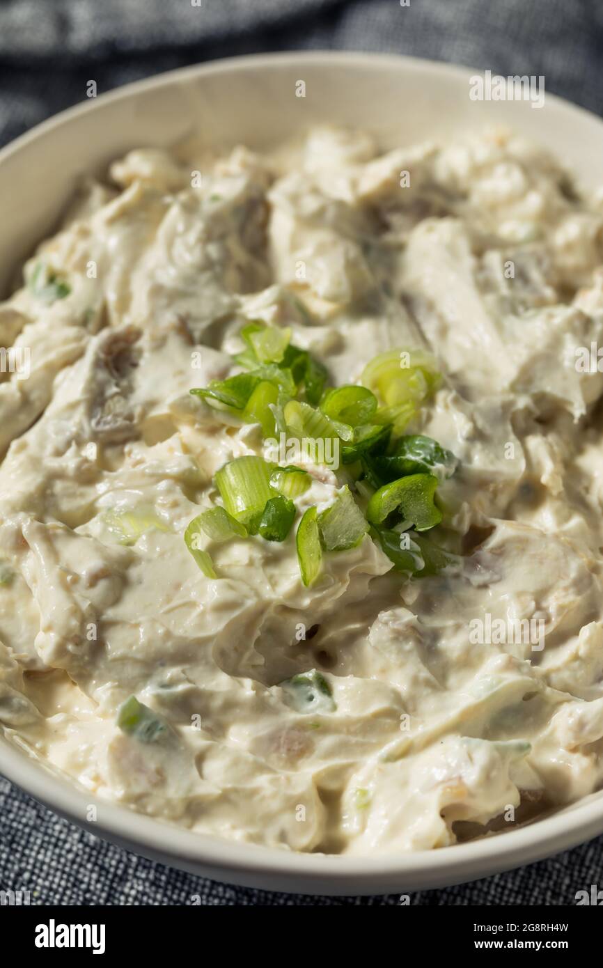 Homemade Clam Dip Appetizer with Potato Chips Stock Photo - Alamy