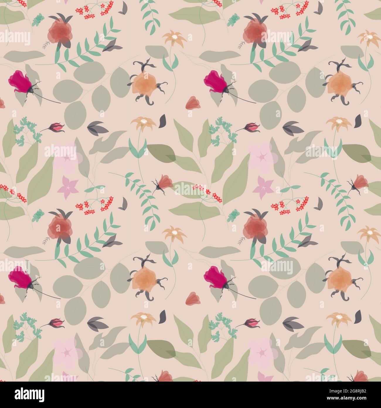 Abstract organic floral pattern background. Vector illustration Stock ...