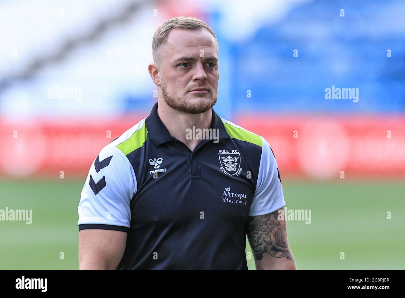 Adam Swift (21) of Hull FC arrives at the John Smiths Stadium Stock ...