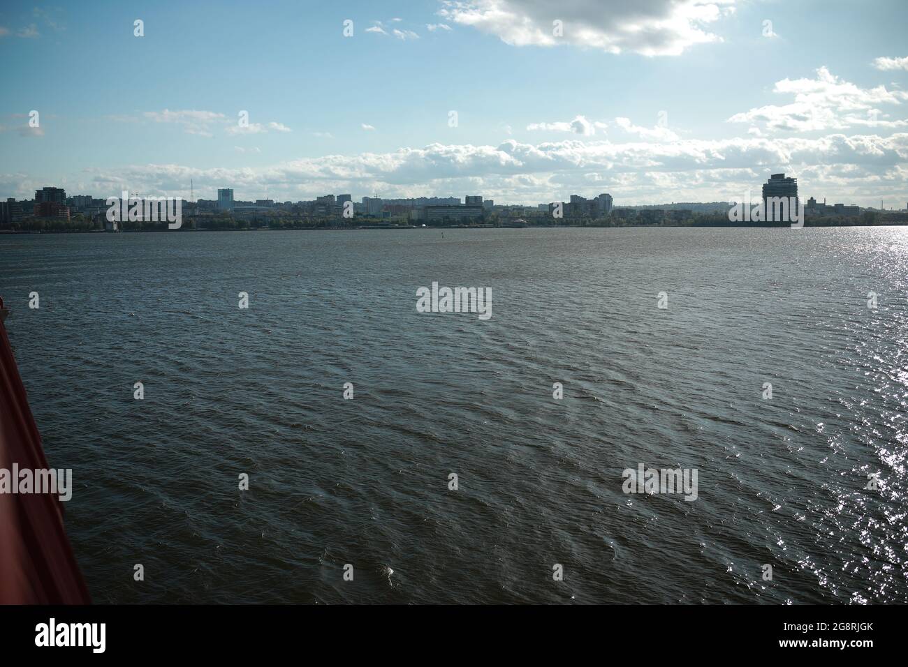 A sign above a body of water Stock Photo - Alamy