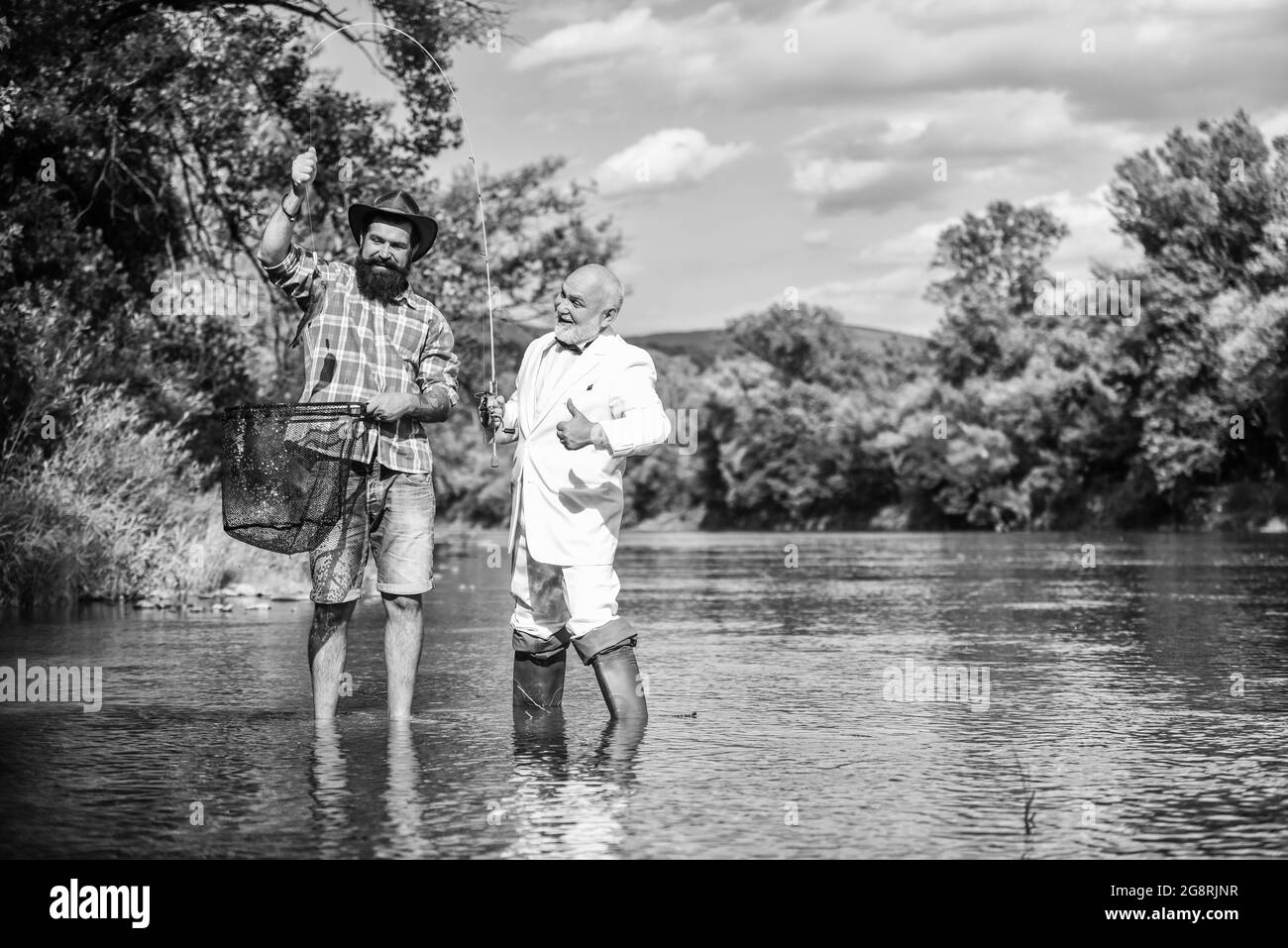Fishermen fishery man Black and White Stock Photos & Images - Alamy