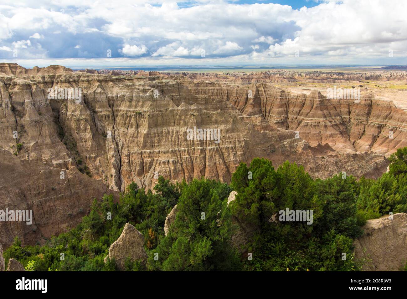 Pinnacles Overlook, Badlands National Park, South Dakota Stock Photo ...