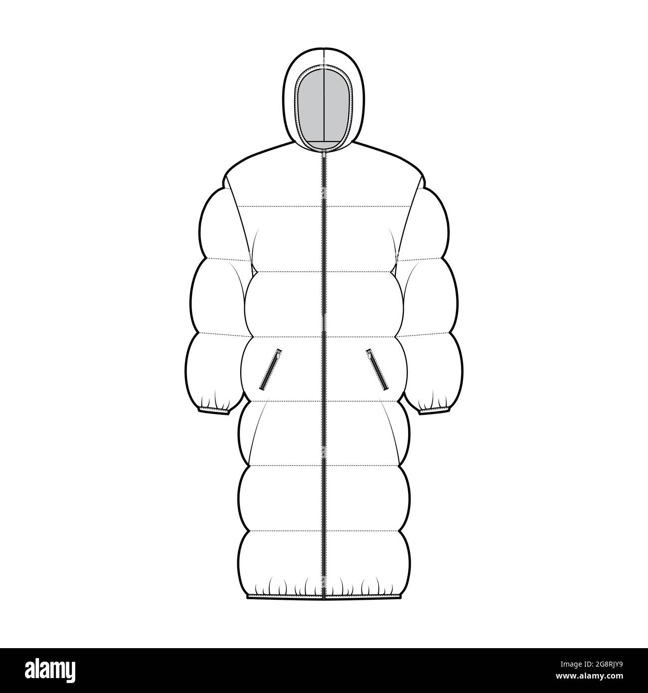 Female windbreaker jacket flat sketch Cut Out Stock Images & Pictures ...