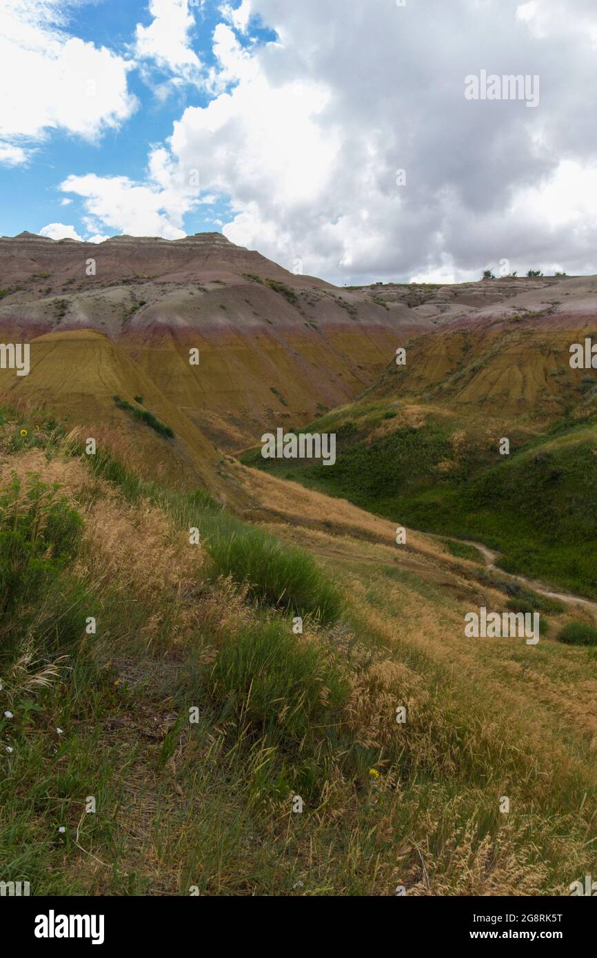 Yellow Mounds Overlook, Badlands National Park, South Dakota Stock ...