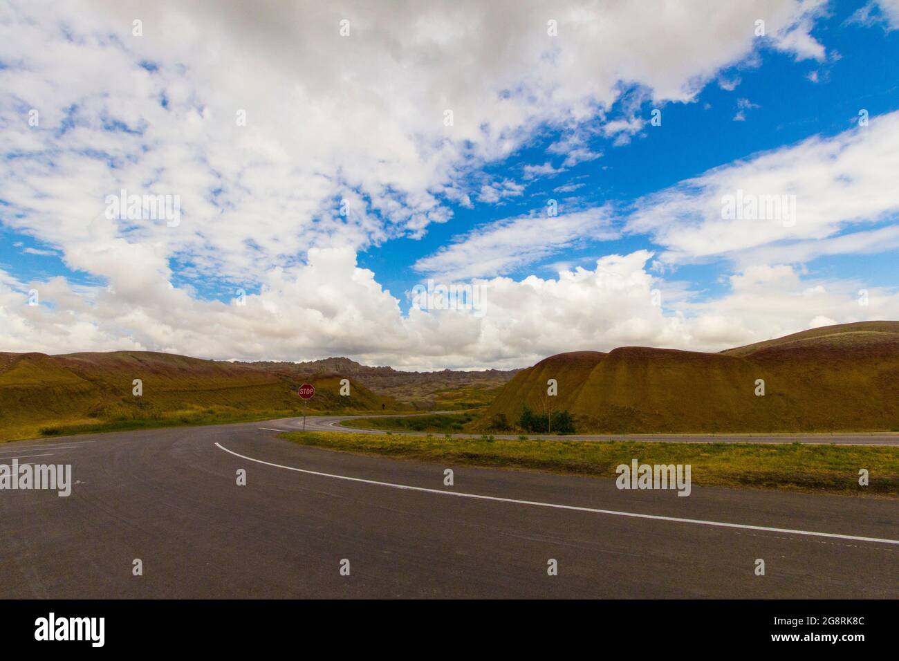 Yellow Mounds Overlook, Badlands National Park, South Dakota Stock ...
