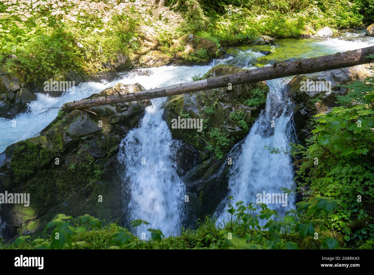 Sol Duc Falls waterfall in Olympic National Park Stock Photo - Alamy