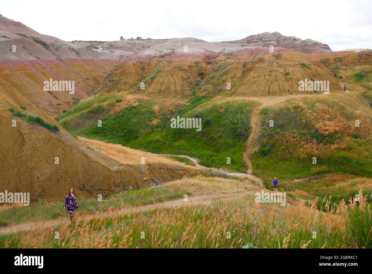Yellow Mounds Overlook, Badlands National Park, South Dakota Stock ...