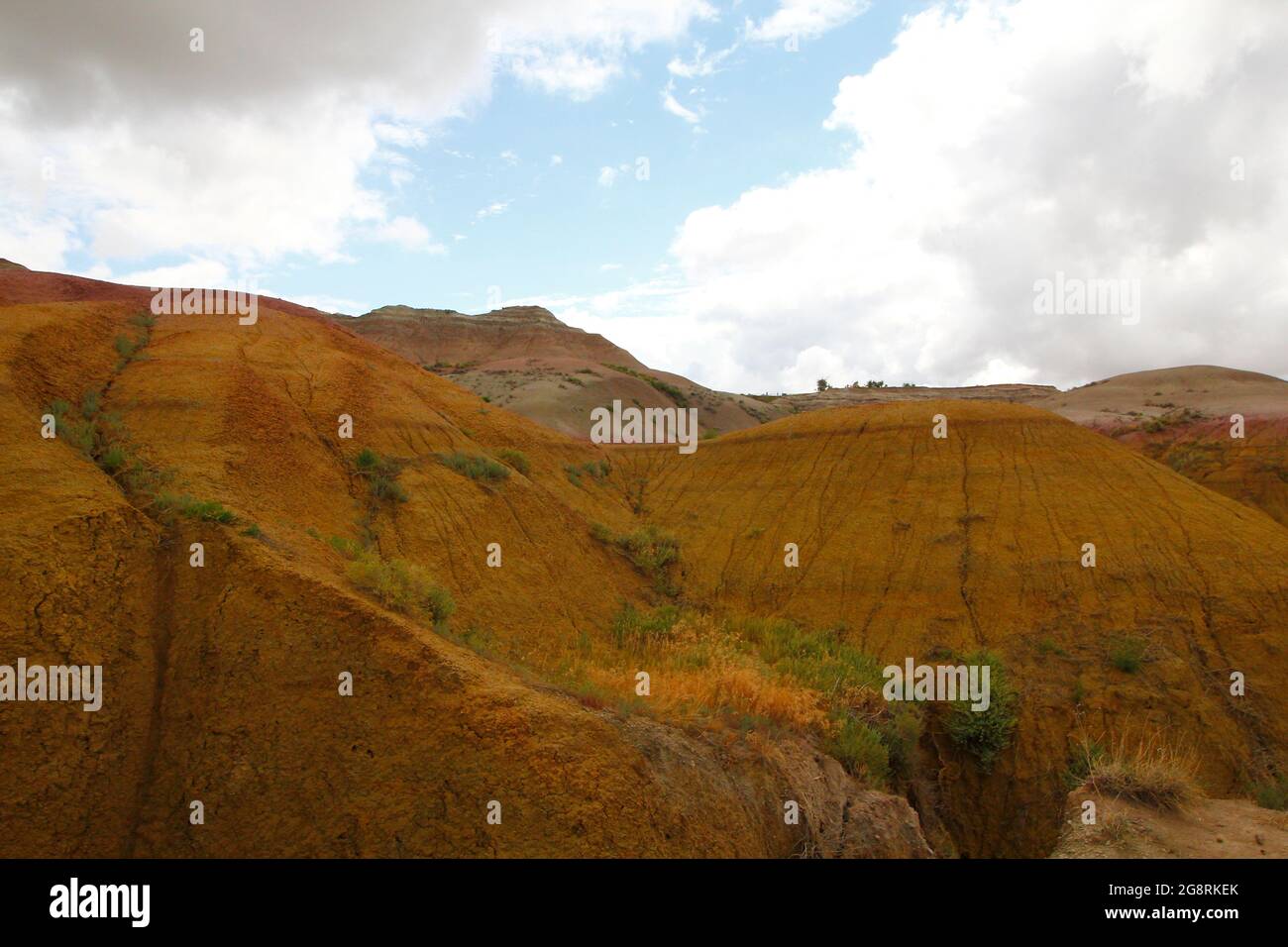 Yellow Mounds Overlook, Badlands National Park, South Dakota Stock ...