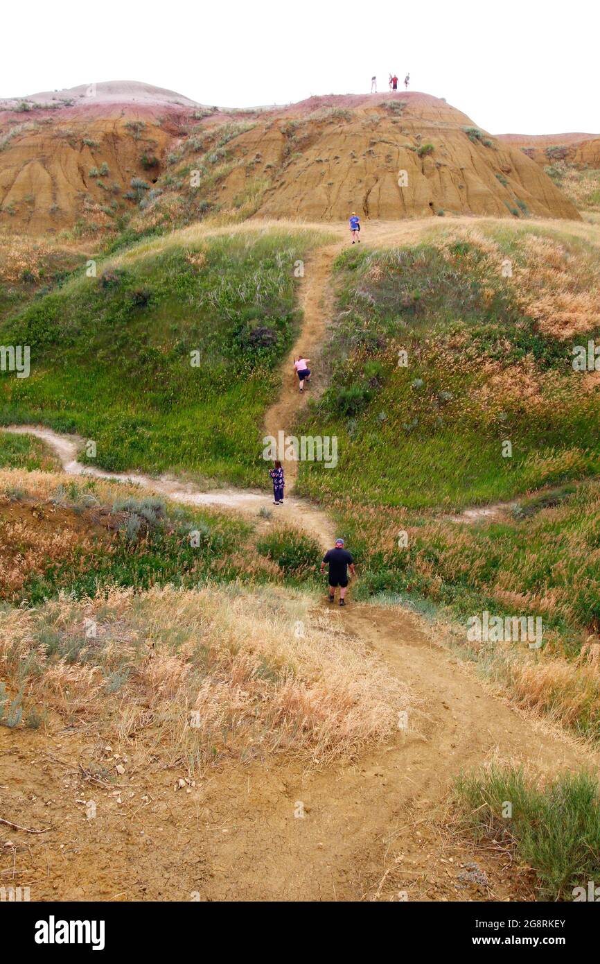Yellow Mounds Overlook, Badlands National Park, South Dakota Stock ...