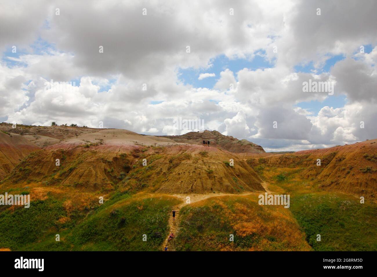 Yellow Mounds Overlook, Badlands National Park, South Dakota Stock ...