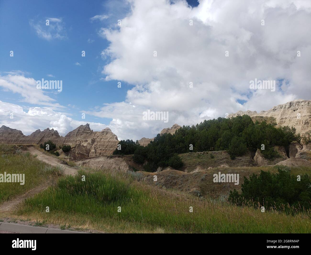 Yellow Mounds Overlook, Badlands National Park, South Dakota Stock ...