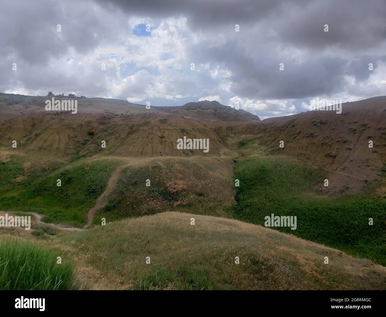 Yellow Mounds Overlook, Badlands National Park, South Dakota Stock ...