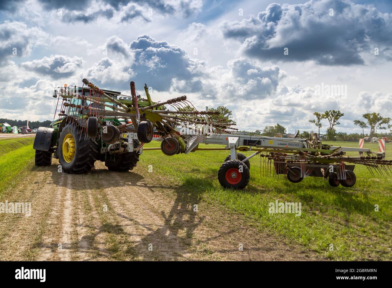 Russia, Leningrad Region - June, 2019: Powerful tractor brand JOHN ...