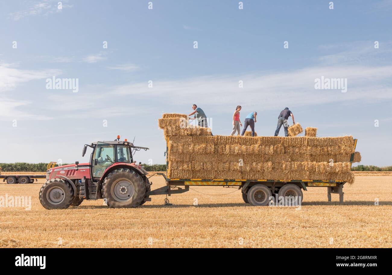 Load straw bales hi-res stock photography and images - Alamy