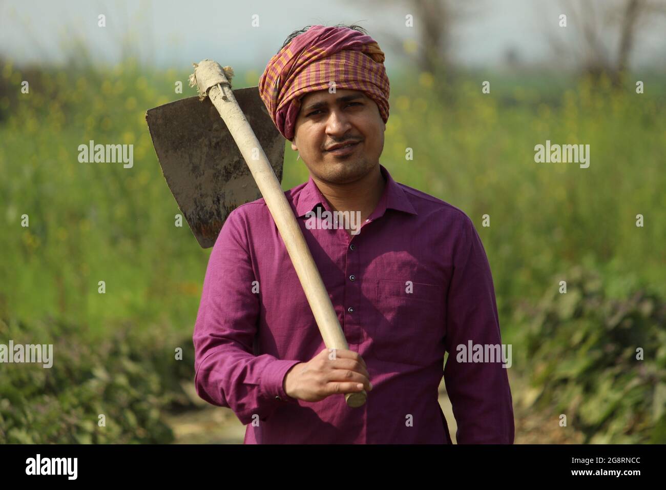 Indian rural farmer man standing hi-res stock photography and images ...