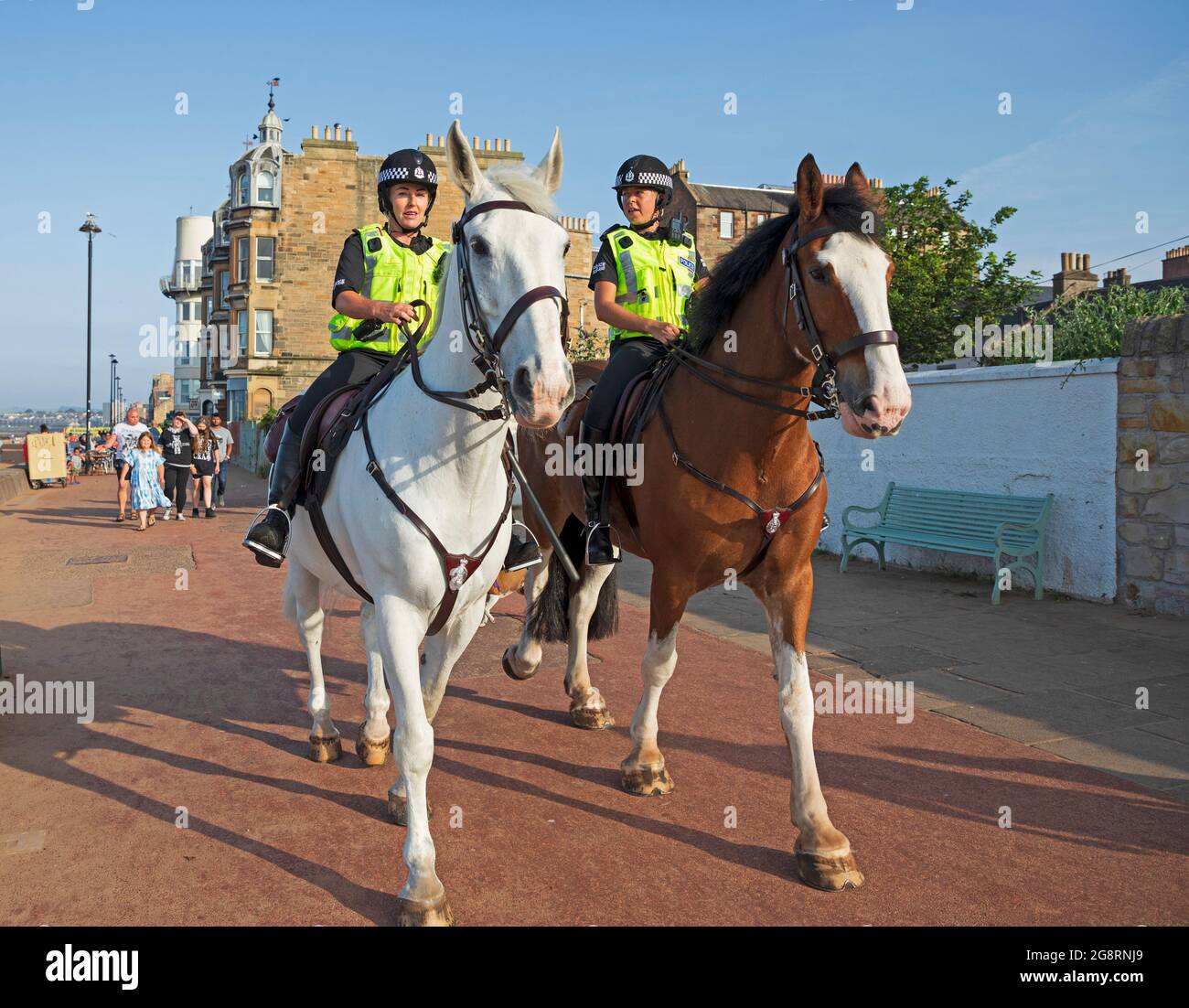 Portobello, Edinburgh Scotland, UK weather. 22nd July 2021. Mounted ...