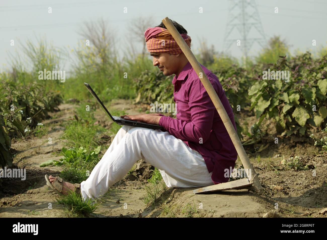 Villager laptop hi-res stock photography and images - Alamy
