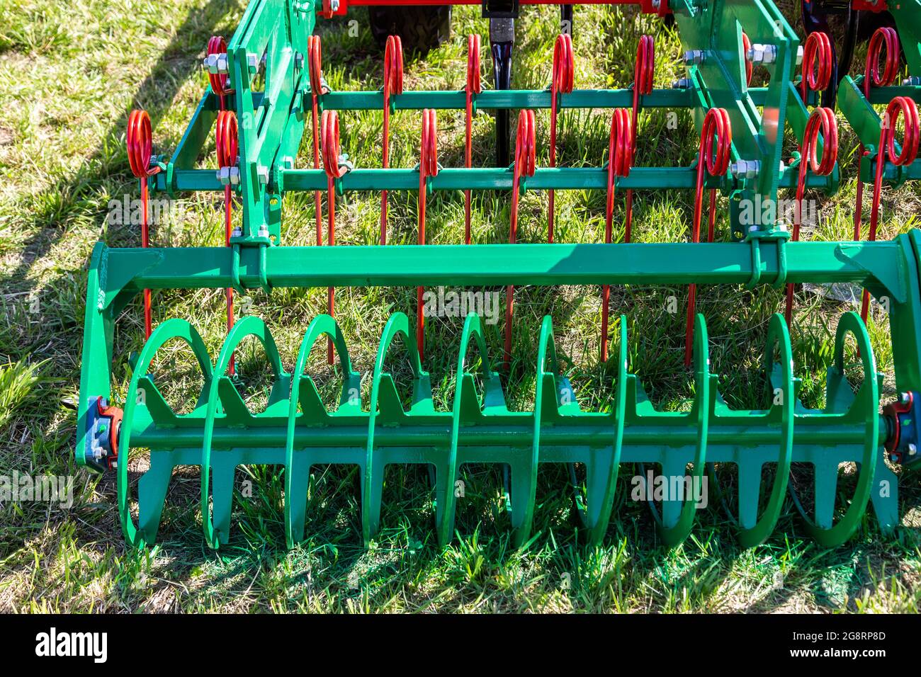 Russia, Leningrad Region - June, 2019: Working bodies of equipment for ...
