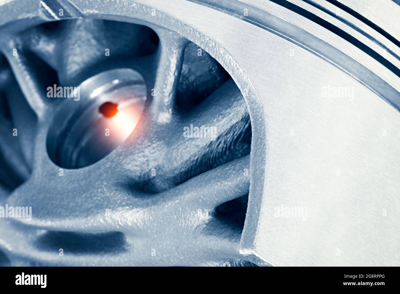 Modern piston close-up made using 3D printing technology Stock Photo ...