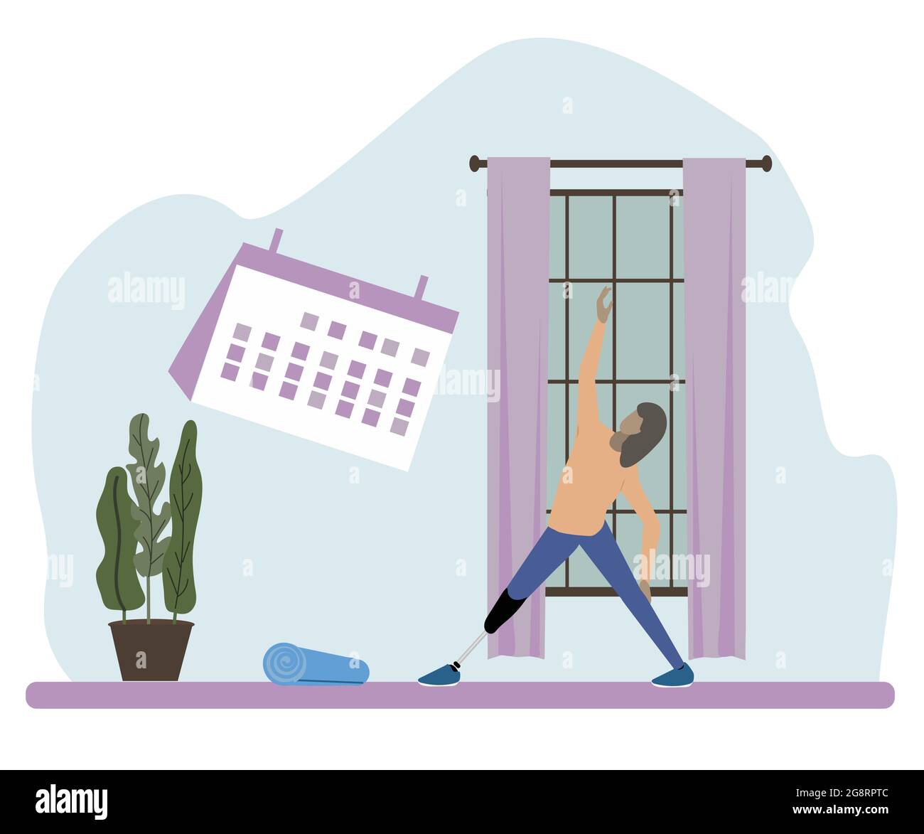 Woman leg arm exercise Stock Vector Images - Alamy