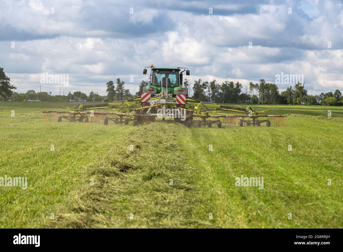 Russia, Leningrad Region - June, 2019: Powerful tractor brand JOHN ...