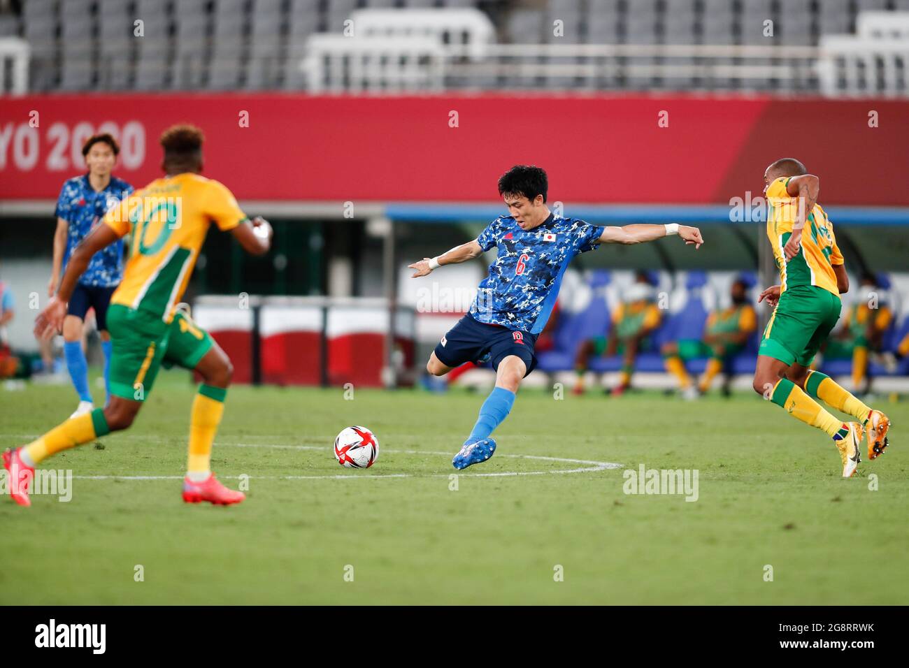 Tokyo, Japan. 22nd July, 2021. WATARU ENDO (6) of Japan in action ...