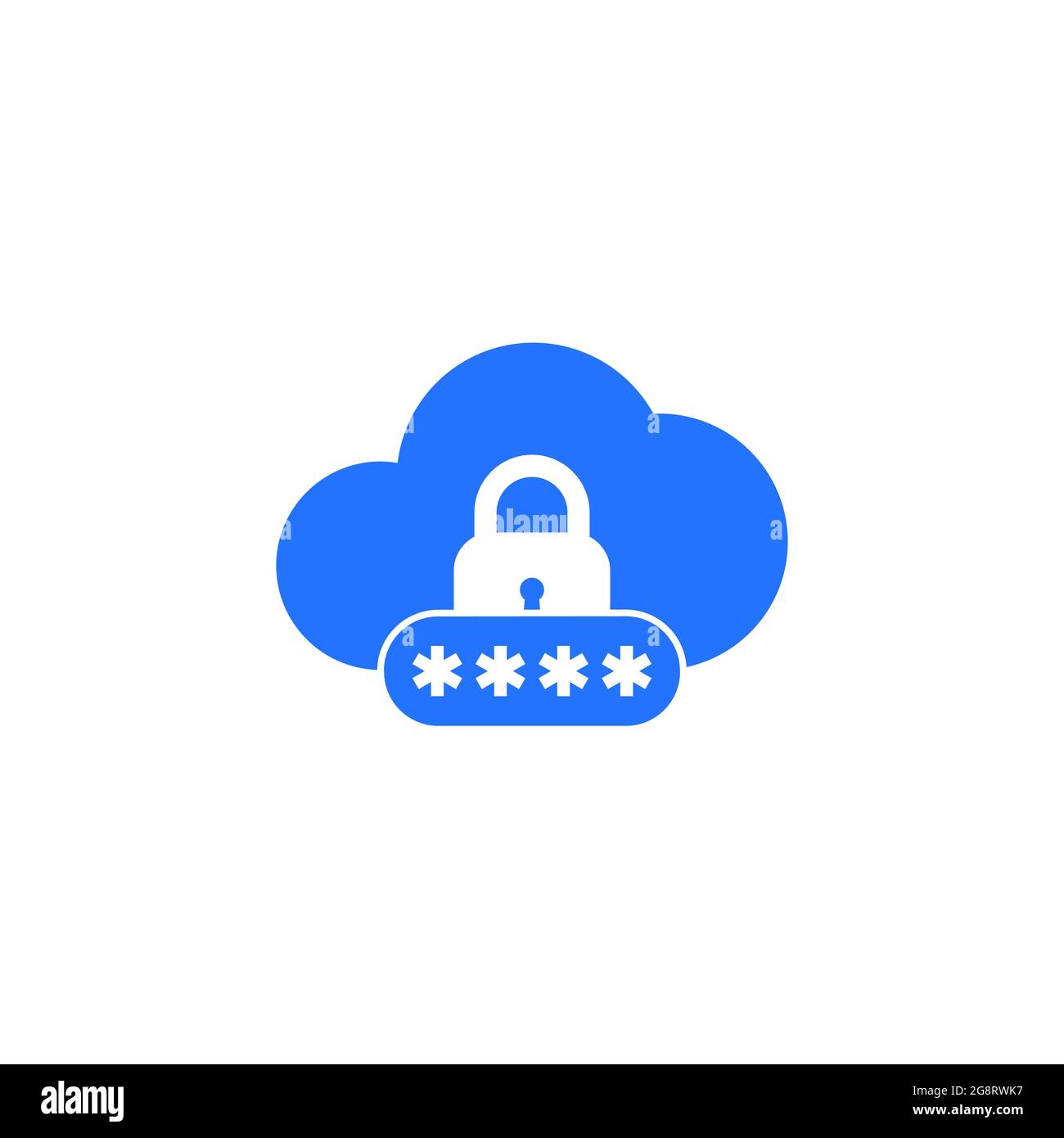 password access to cloud icon on white Stock Vector Image & Art - Alamy