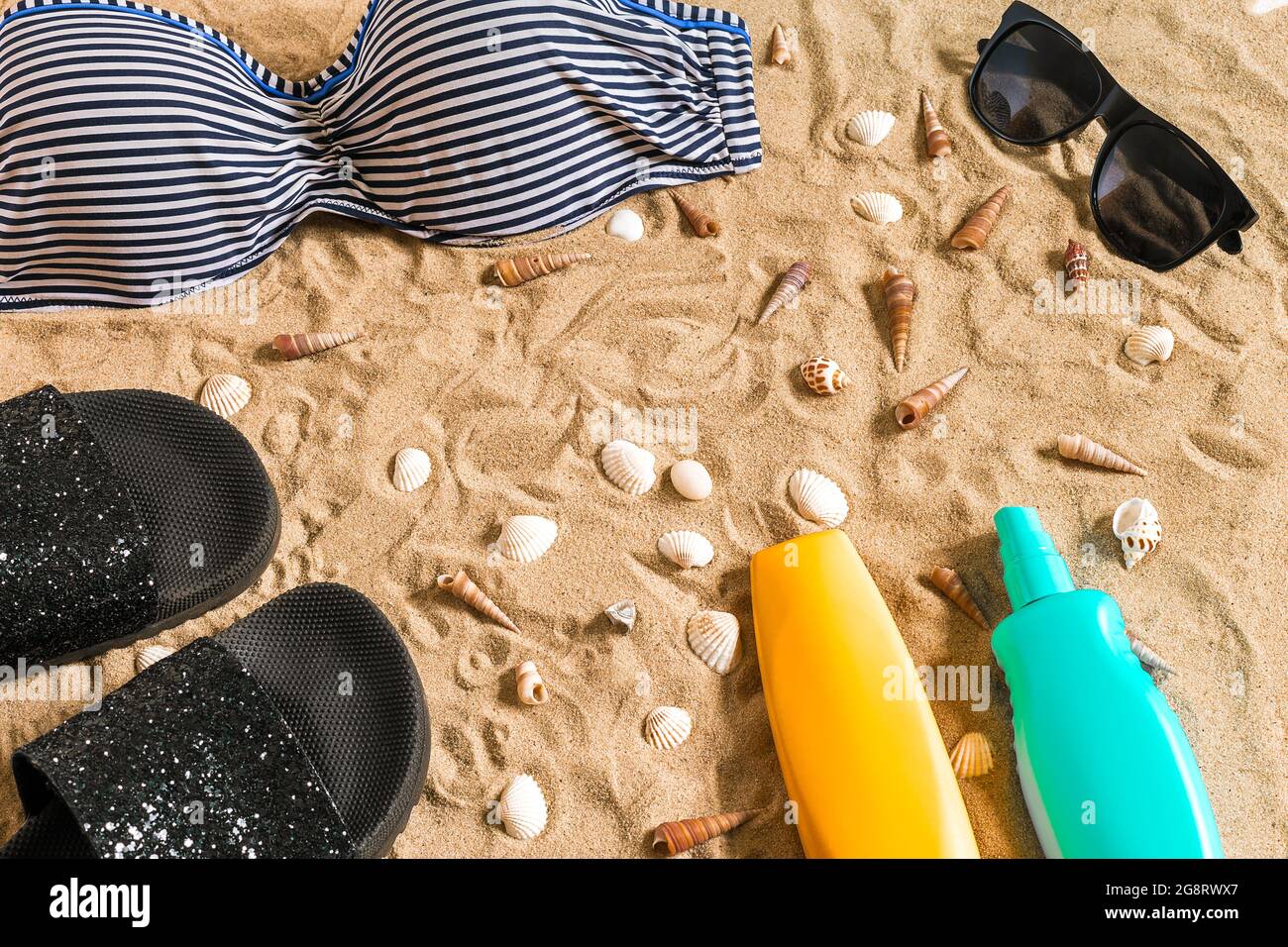 Summer bikini and accessories stylish beach set, Beach bikini summer ...