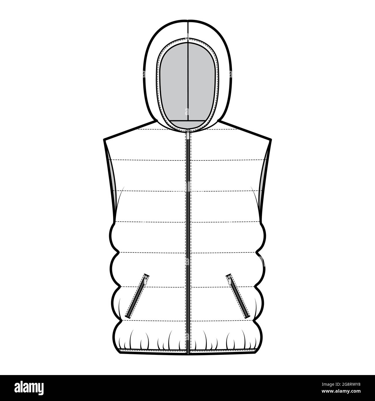 White puffer coat woman Stock Vector Images - Alamy