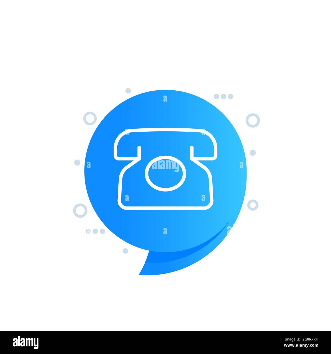 old phone line vector icon, retro telephone Stock Vector Image & Art ...