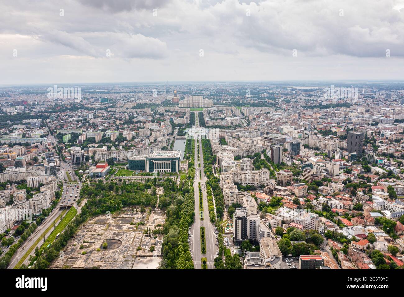 Bucharest palace of parliament aerial hi-res stock photography and ...