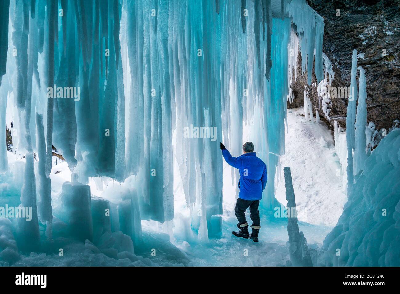 Panther Falls in winter, Banff National Park, Alberta, Canada (self ...
