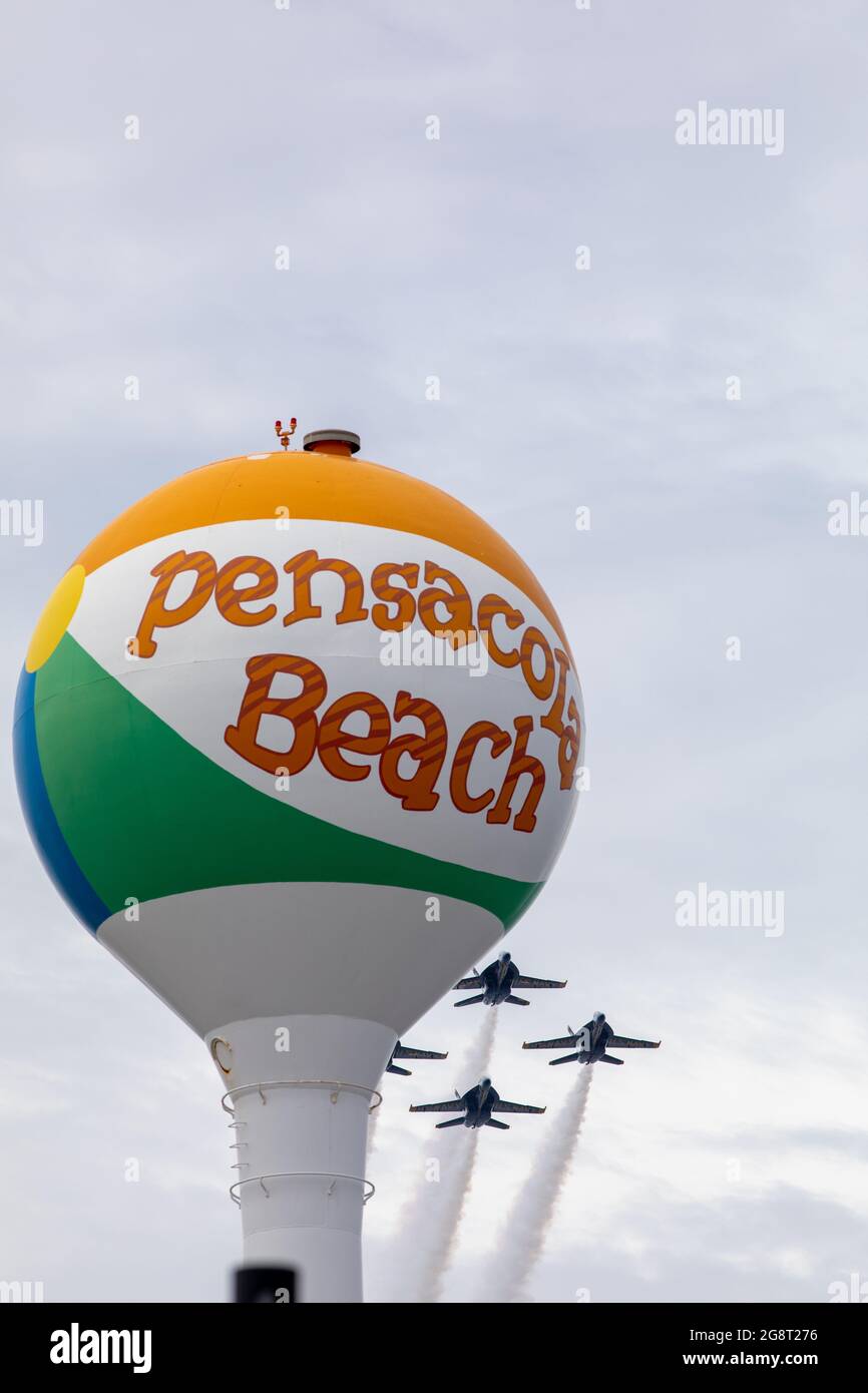 Blue Angles, Pensacola Beach Stock Photo - Alamy