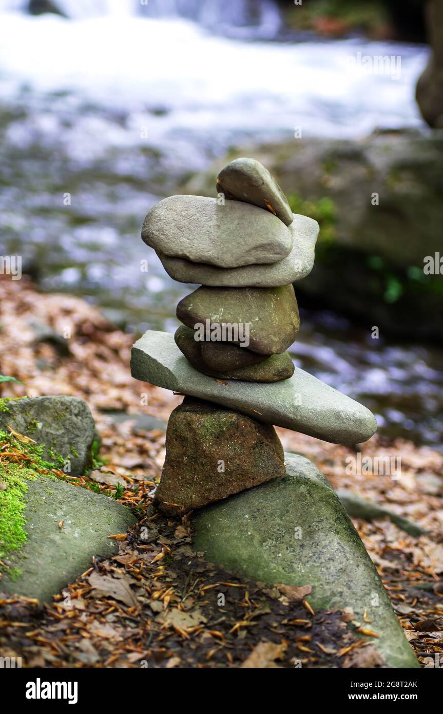 Balancing River Rocks