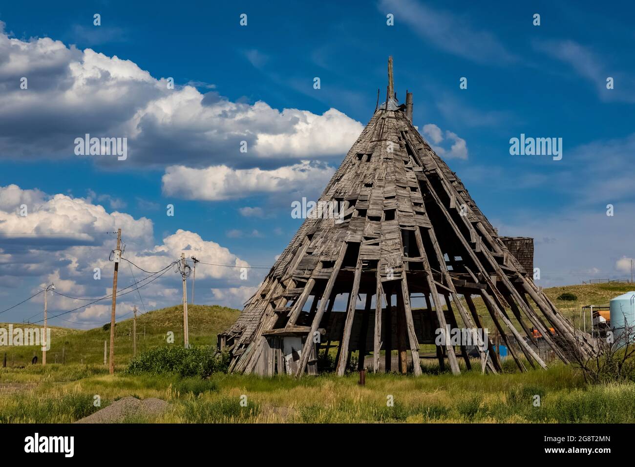 Moncure Tipi, a structure built in 1931 using the plains tipi motif ...